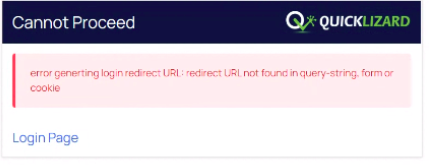 Login issues – Quicklizard